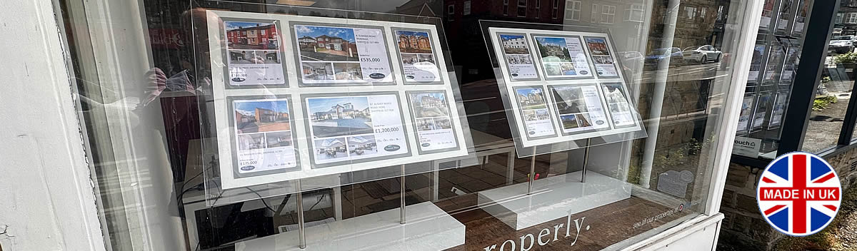 Freestanding LED Light Pocket Displays | For Estate Agents White Light ...