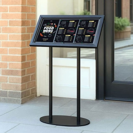 Buy Restaurant Menu Display Stands White Light Display