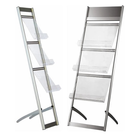 Floor Standing Brochure Stands | A4, A5 & DL Literature Displays White ...