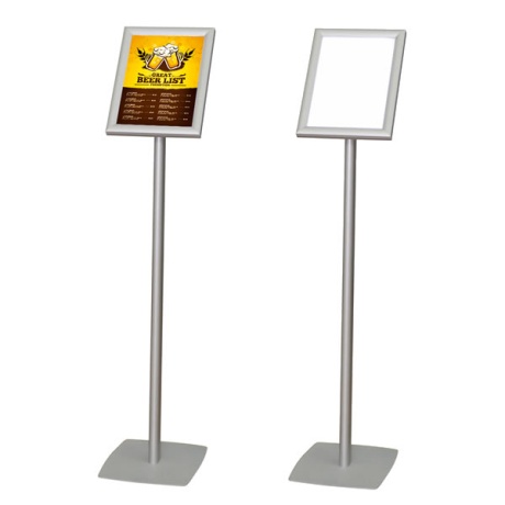 Premium Floor Standing Menu Stands White Light Display