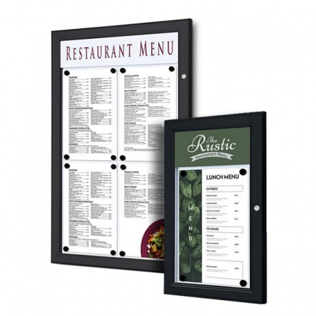 Buy Menu Display Cases for interior and exterior use White Light Display