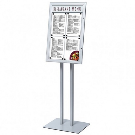 Buy Restaurant Menu Display Stands White Light Display