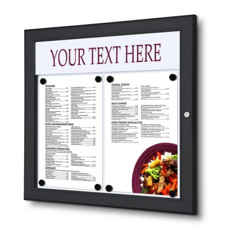 Outside Menu Display Cases | Wall Mounted with LED Illumination White ...