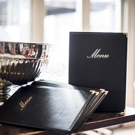 Menu Holders and Covers for Hospitality White Light Display