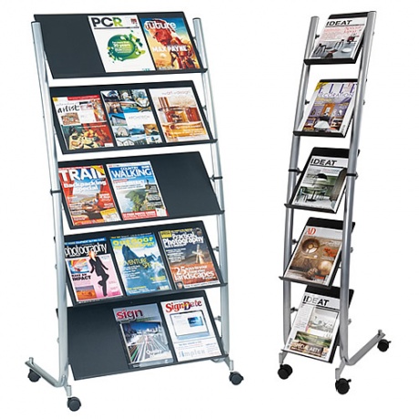 Buy Freestanding Literature Dispensers | Brochure Stands White Light ...