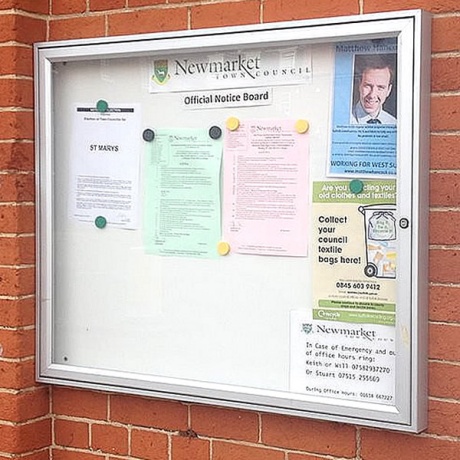 Best Quality External Noticeboards | Lockable and Weatherproof White ...