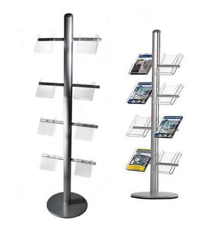 Buy Floor Standing Literature Dispensers | Brochure Stands White Light ...