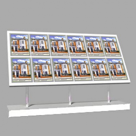 Premium Freestanding LED Estate Agent Window Displays White Light Display
