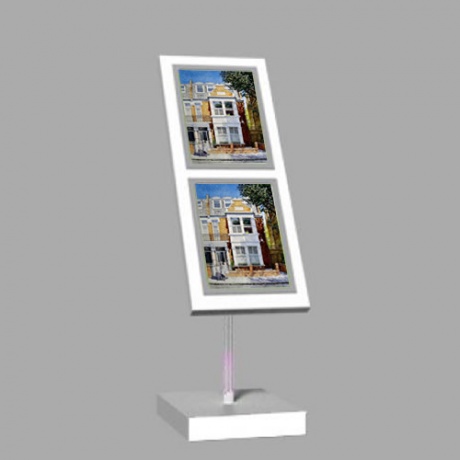 Premium Freestanding LED Estate Agent Window Displays White Light Display