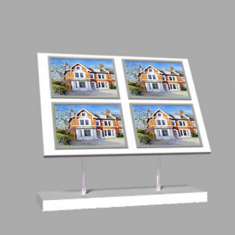 Freestanding LED Light Pocket Displays | For Estate Agents White Light ...
