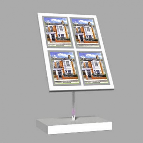 Premium Freestanding LED Estate Agent Window Displays White Light Display