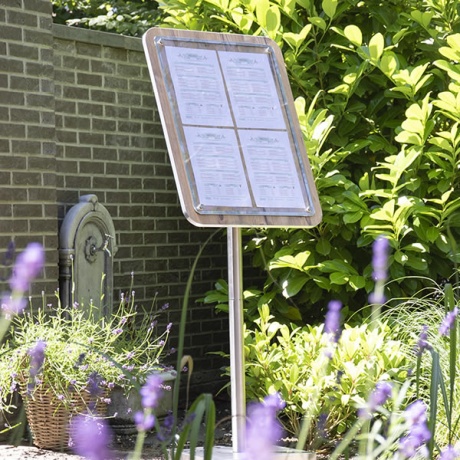 Buy Restaurant Menu Display Stands White Light Display