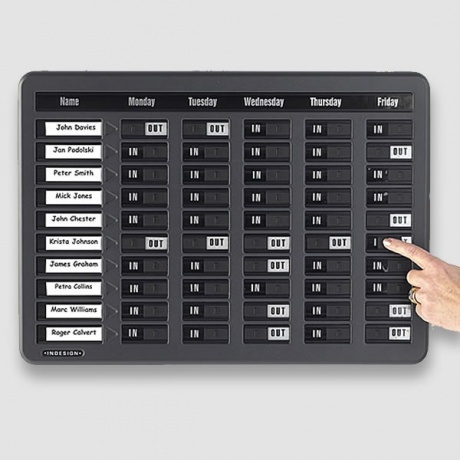 Indesign Staff In Out Boards | Attendance Boards White Light Display