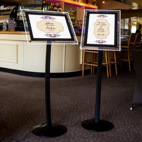 Buy Menu Display Stands for Inside and Outside Use White Light Display
