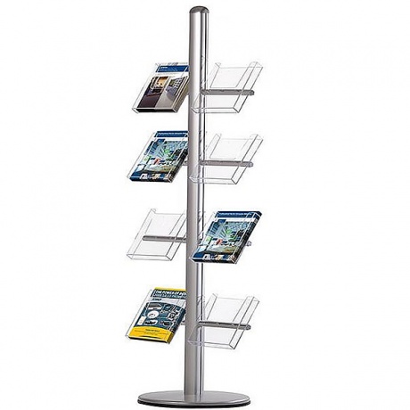 Buy Freestanding Literature Dispensers | Brochure Stands White Light ...