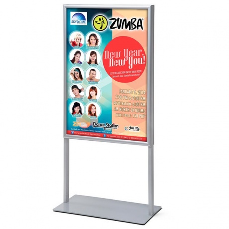 Freestanding Poster Display | Floor Standing Poster Frames White Light ...