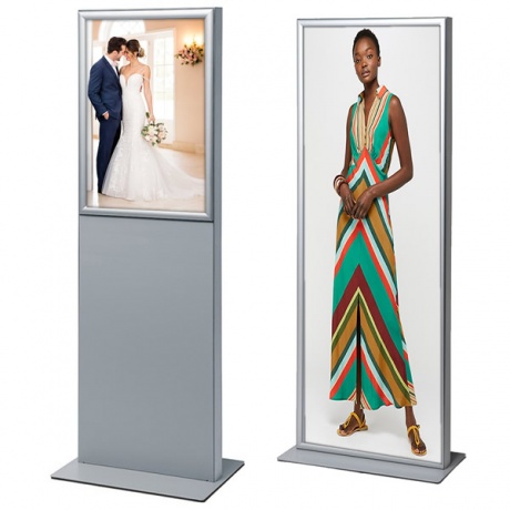Freestanding Poster Display | Floor Standing Poster Frames White Light ...