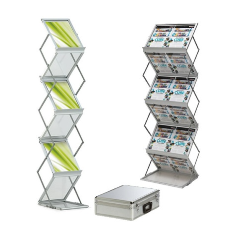 Buy Floor Standing Literature Dispensers | Brochure Stands White Light ...