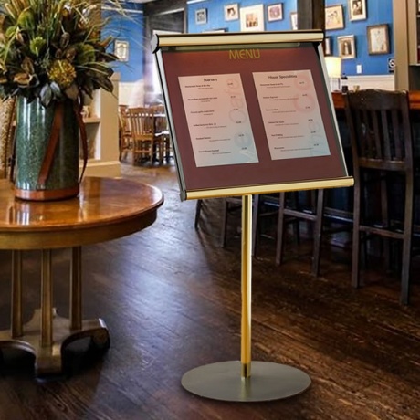 Menu Stands for Inside and Out | Restaurant Menu Displays White Light ...