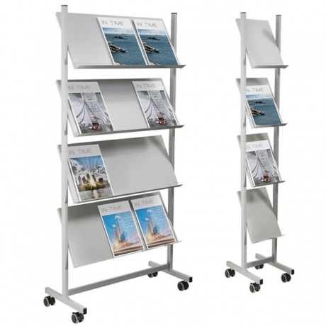 Buy Freestanding Literature Dispensers | Brochure Stands White Light ...