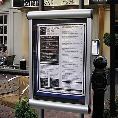 Outside Menu Display Cases | Wall Mounted with LED Illumination White ...