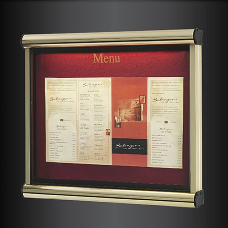 Buy Menu Display Cases for interior and exterior use White Light Display