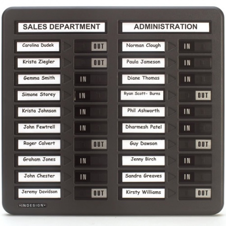 In Out Staff Message Whiteboard White Light Display