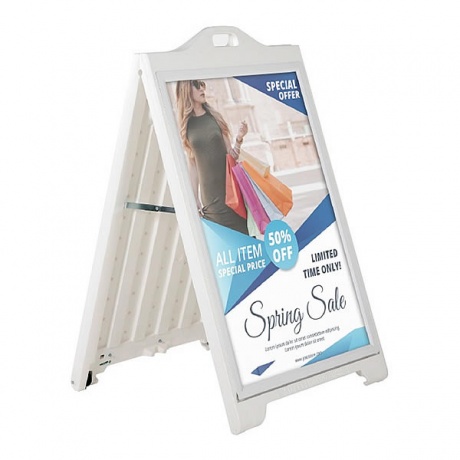Pavement Poster Display & A Boards | Poster Display Stands White Light ...
