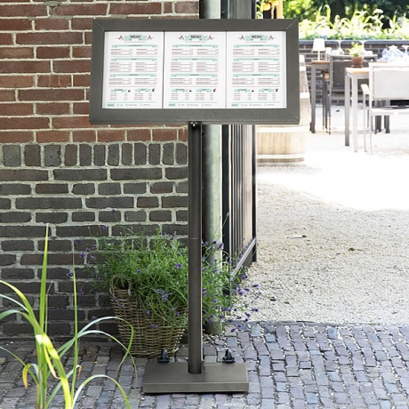 Buy Restaurant Menu Display Stands White Light Display