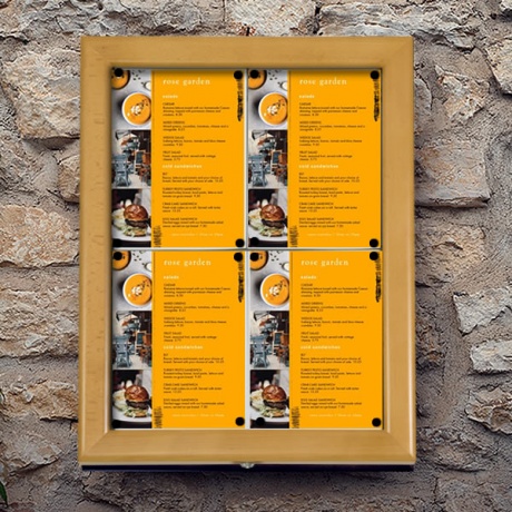Outside Menu Display Cases | Wall Mounted with LED Illumination White ...