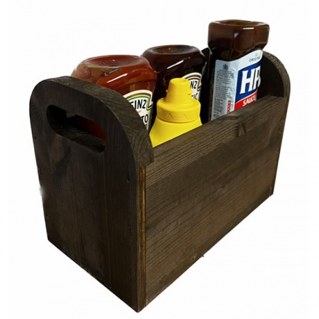 Buy Wooden Condiment Holders and Crates White Light Display