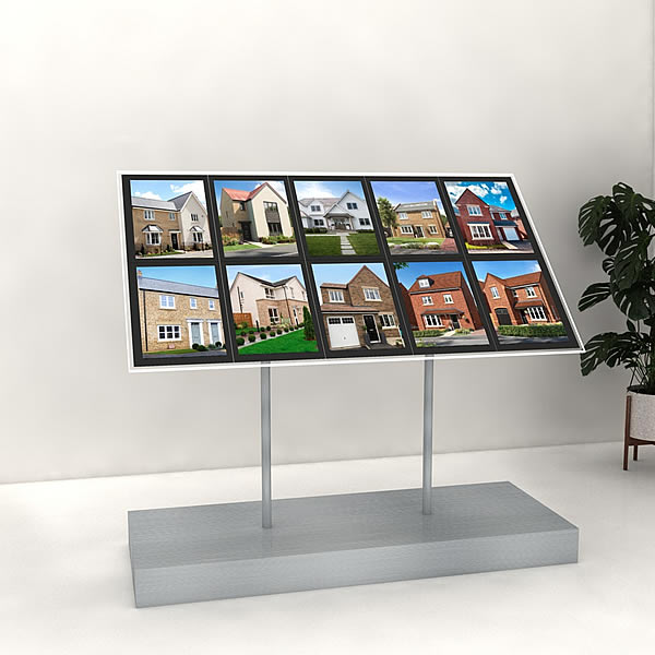 10 x A4 Floor Standing LED Window Display White Light Display