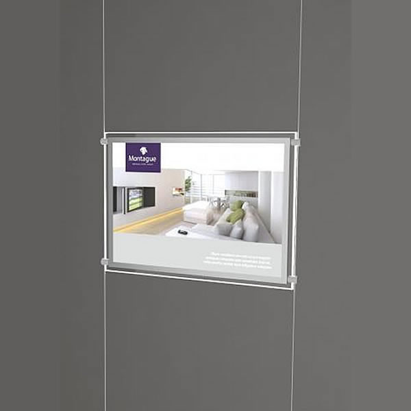 LED Window Displays for Estate Agents | A3 Micro Bevel Panels White ...