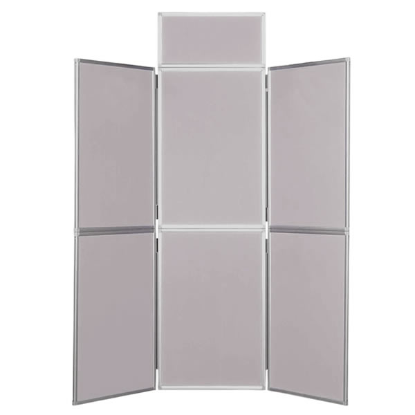 Grey Floor Standing Folding Panel Exhibition Stands White Light Display