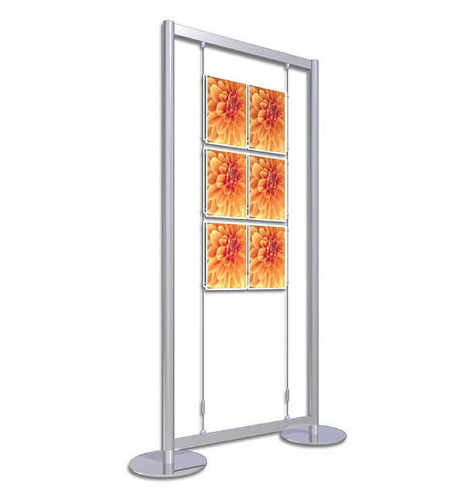 Buy Floor Standing Cable Poster Display Stand Kit White Light Display