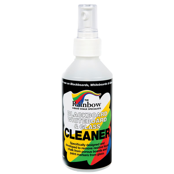 Glass Whiteboard and Chalkboard Cleaner Fluid | 250ml Spray White Light ...
