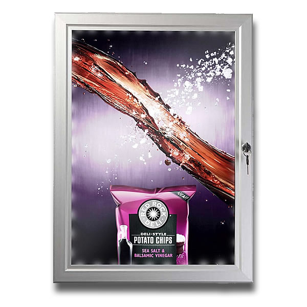 Lockable Illuminated Poster Case | Sizes: A4, A3 & A2 White Light Display