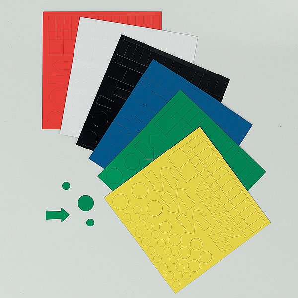 Coloured Magnetic Shapes ideal for Planning and Project boards White ...