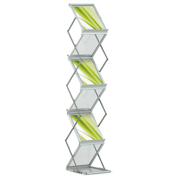 A4 collapsible Brochure Stand White Light Display