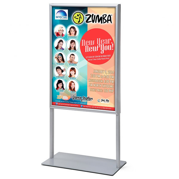 Freestanding Poster Display | Superb Range White Light Display