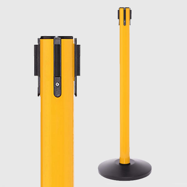 SafetyPro 250 Retractable Barrier with wider 75mm Belt White Light Display