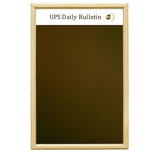 Oak Framed Pinboard Noticeboard with Personalised Header White Light ...