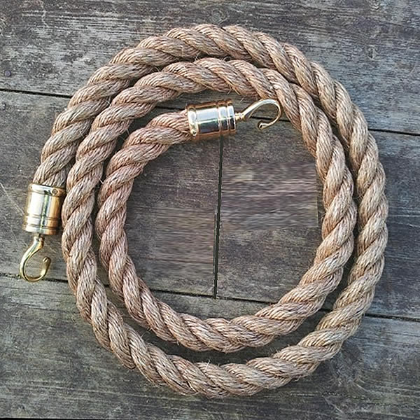 Rustic Wooden Rope Barrier Post, suitable for exterior use White Light ...