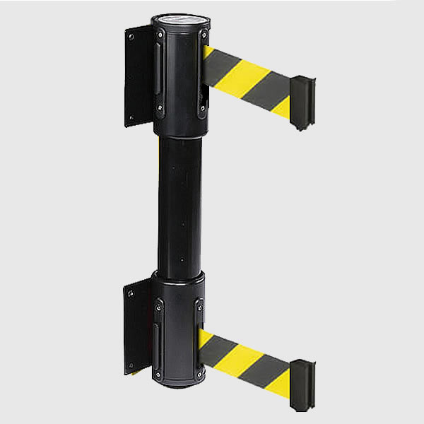 WallMaster 400 Twin Wall Mounted Barrier 3.9 & 4.6 Metre Belts White ...